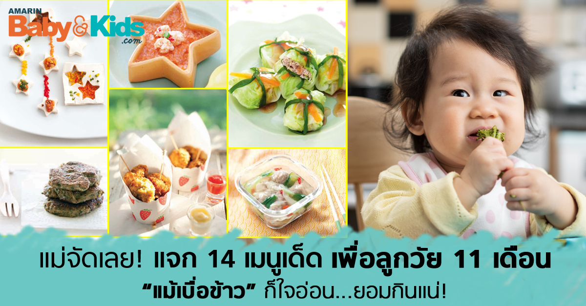 แจก 14 เมนูอาหารเด็ก 11 เดือน ทำง่ายได้สารอาหารครบ - Amarin Baby & Kids